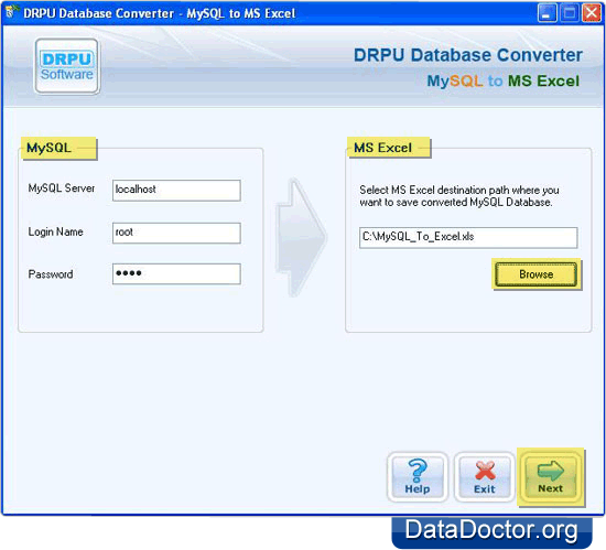 Mysql To Excel Converter Download Database Conversion Tool Convert 